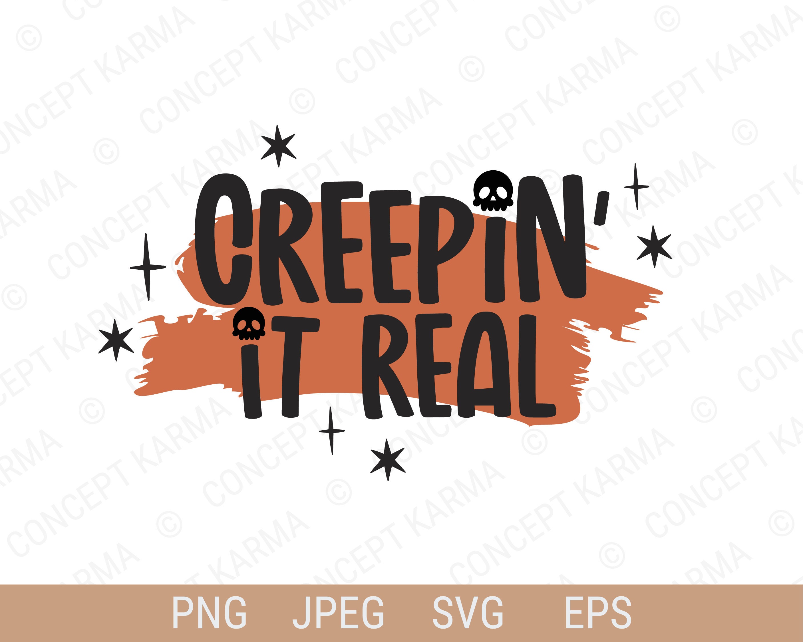 Creepin It Real Svg | Spooky Season Svg | Halloween Shirt Svg | Spooky ...
