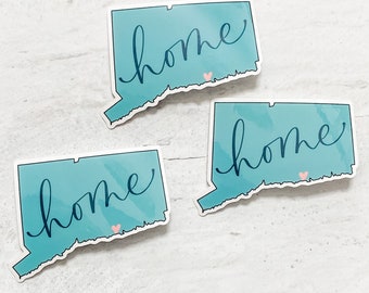 Connecticut State Die Cut Vinyl Sticker - Etsy