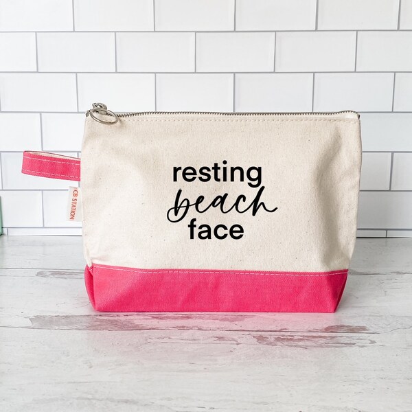 Custom Zippered Canvas Pouch - Etsy