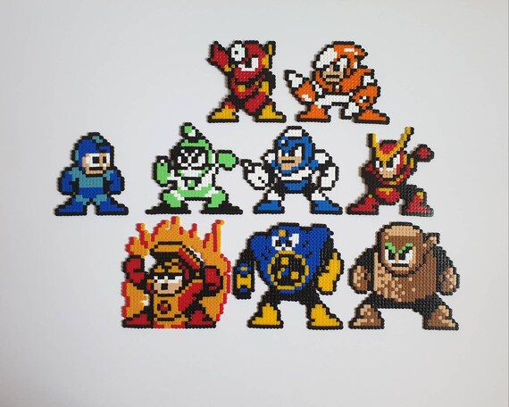 Mega Man 2 Robot Masters Bead Art | Etsy