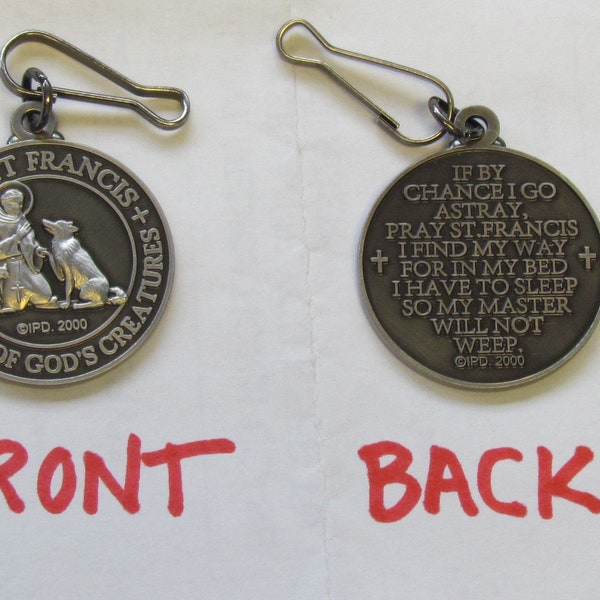 Silver St Francis Dog Tag - Etsy