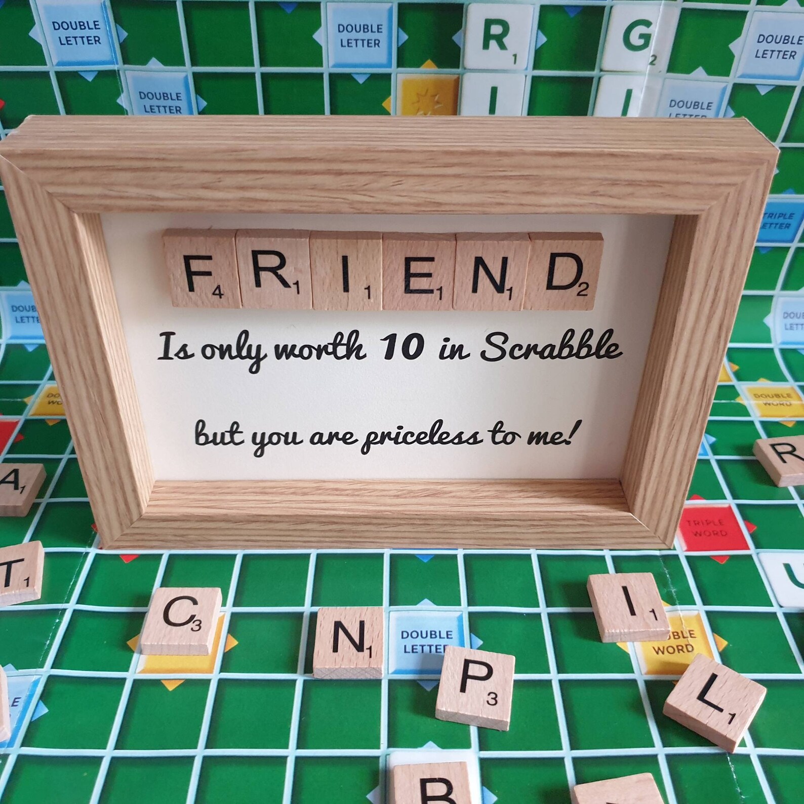 Friend Best Friend BFF Bestie Scrabble Art Picture Oak - Etsy UK