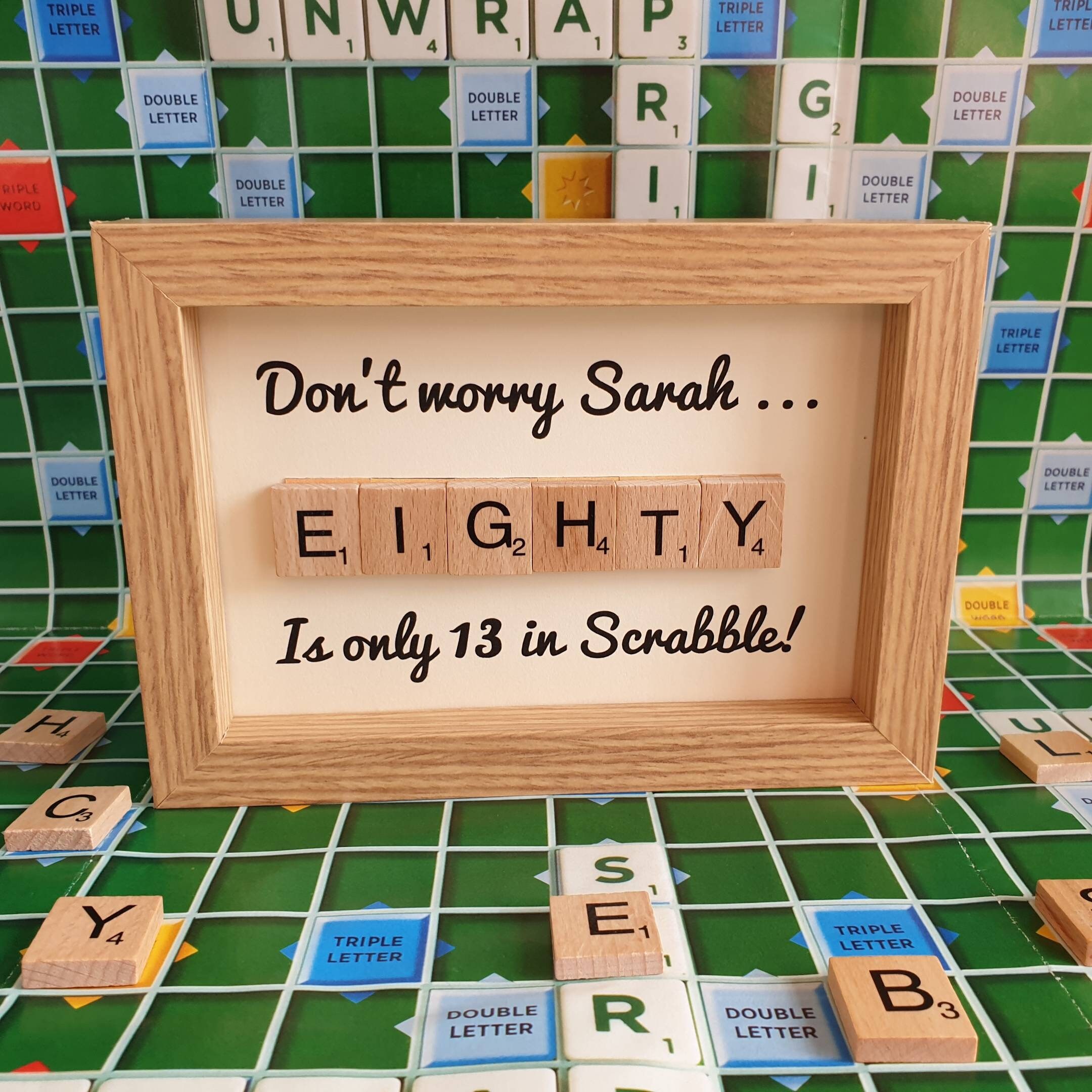 80th Eighty Eightieth Scrabble Birthday Gift 80th Birthday | Etsy