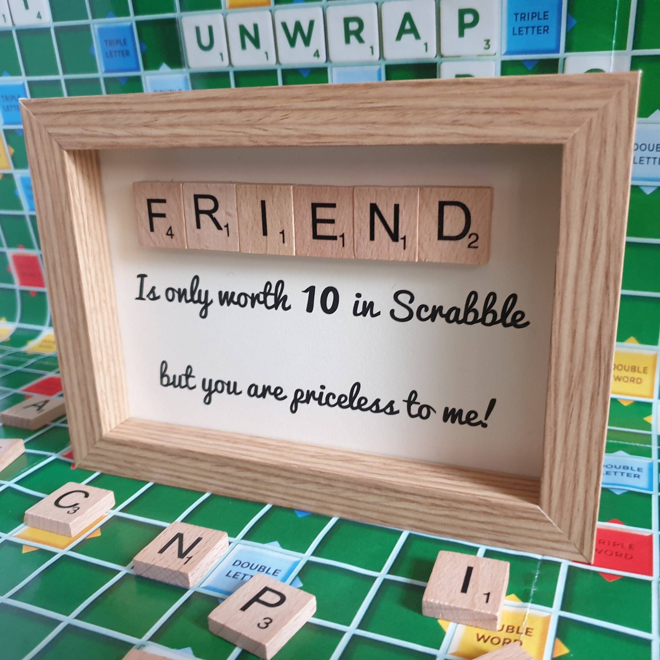 Friend Best Friend BFF Bestie Scrabble Art Picture Oak | Etsy UK