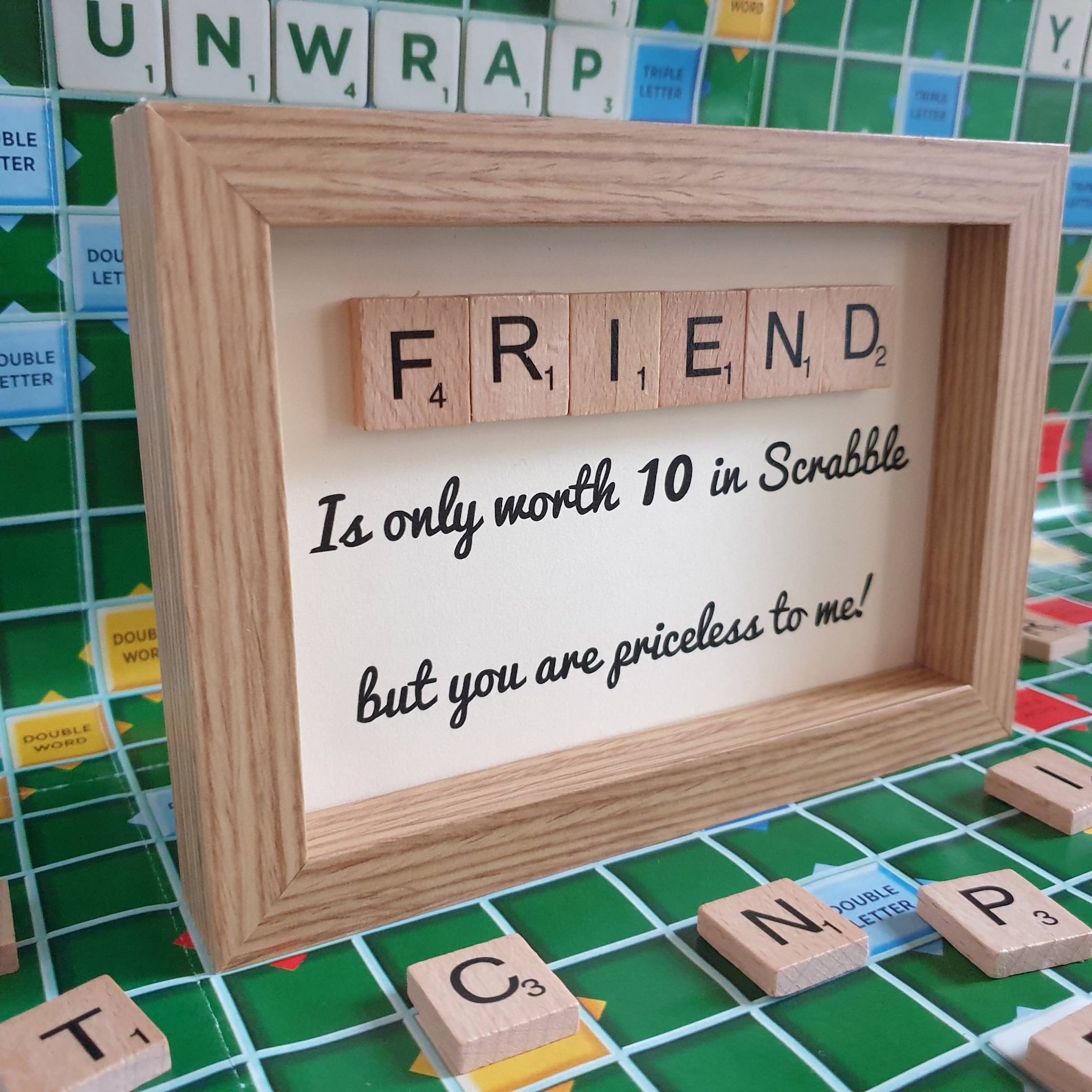 Friend Best Friend BFF Bestie Scrabble Art Picture Oak - Etsy UK