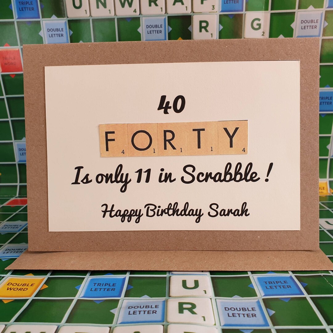 40th Forty Fortieth a Unique Personalised Scrabble Happy - Etsy