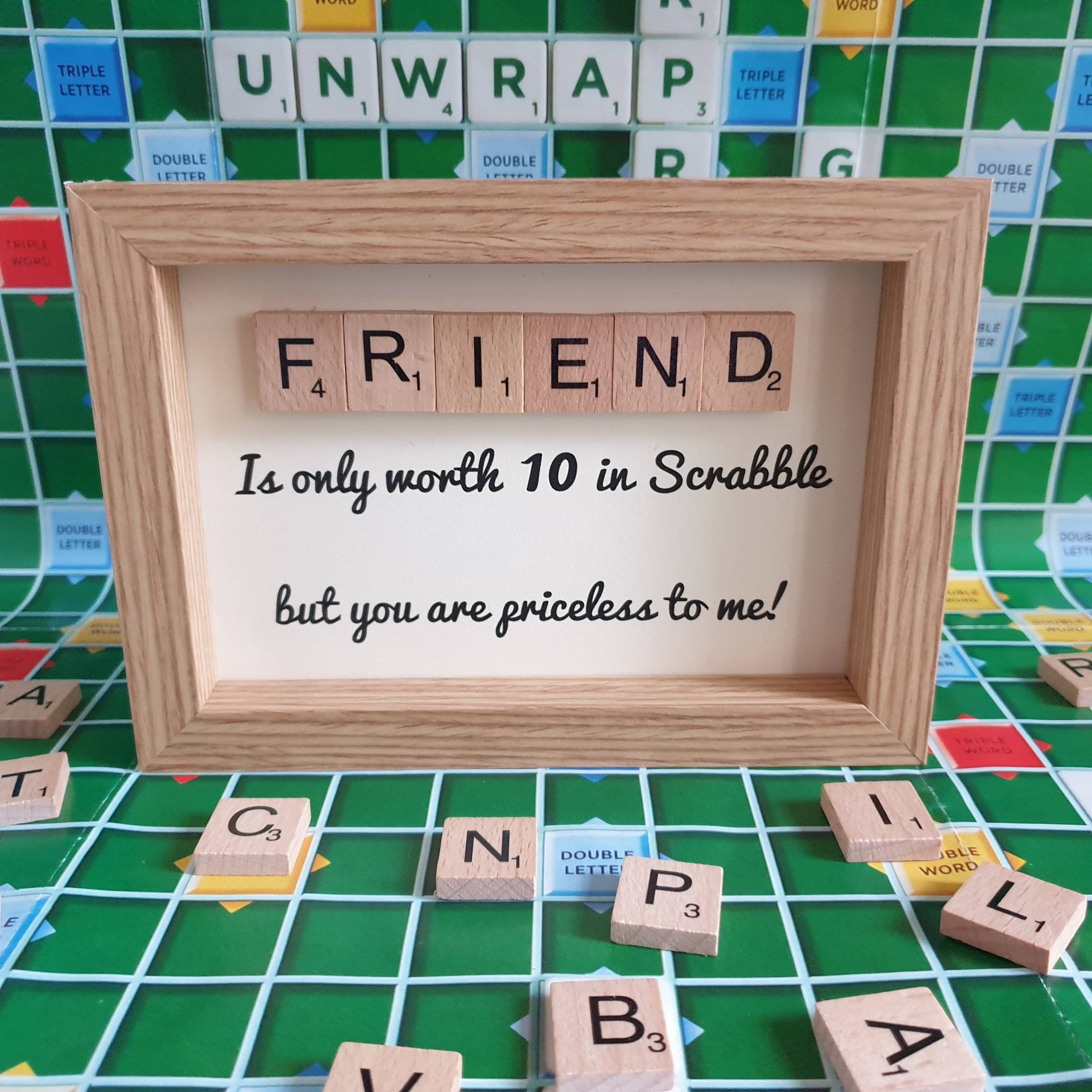 Friend Best Friend BFF Bestie Scrabble Art Picture Oak | Etsy UK