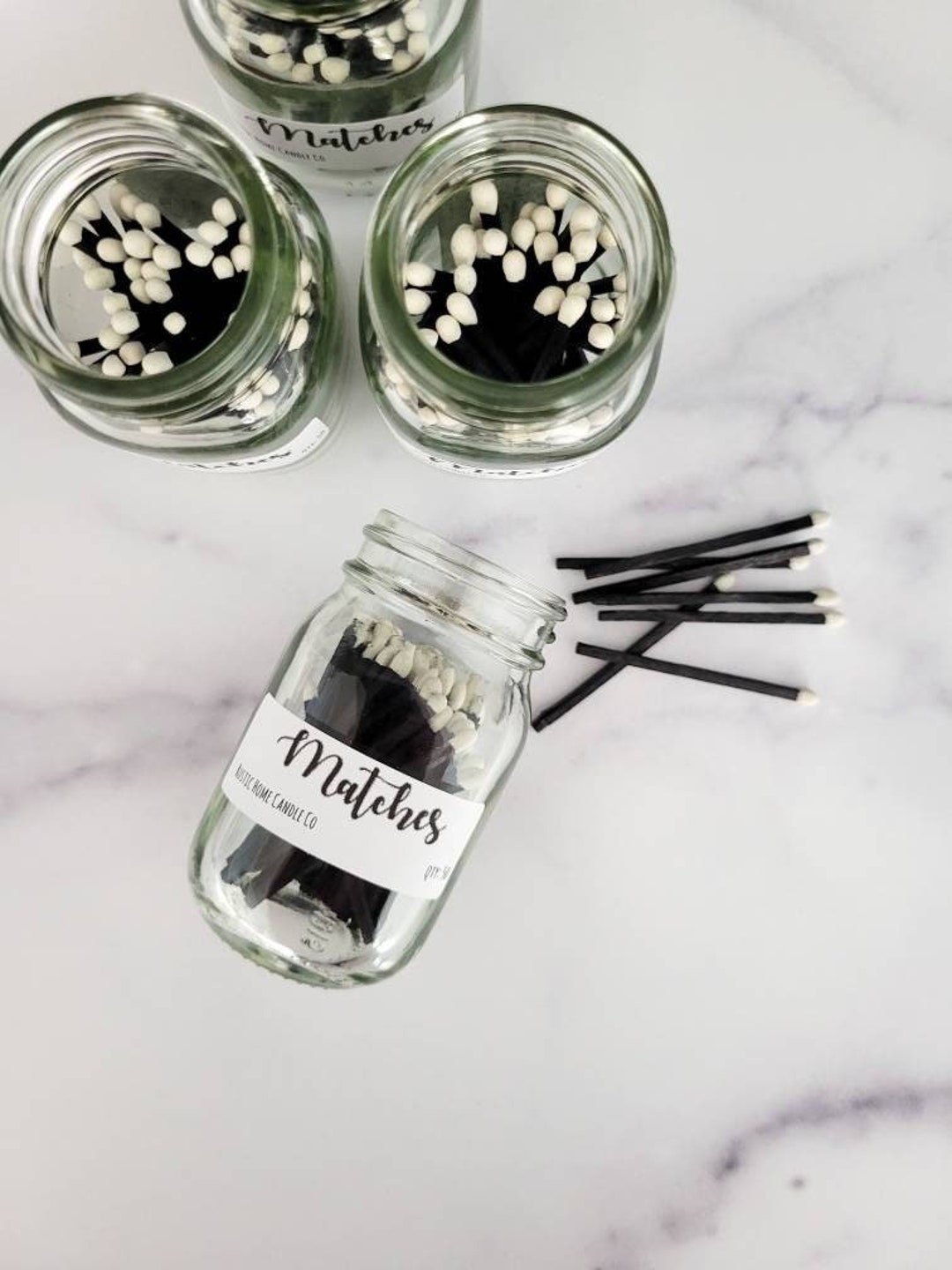 Matches // Match Jars // 50 Matches // Striker on Jar - Etsy
