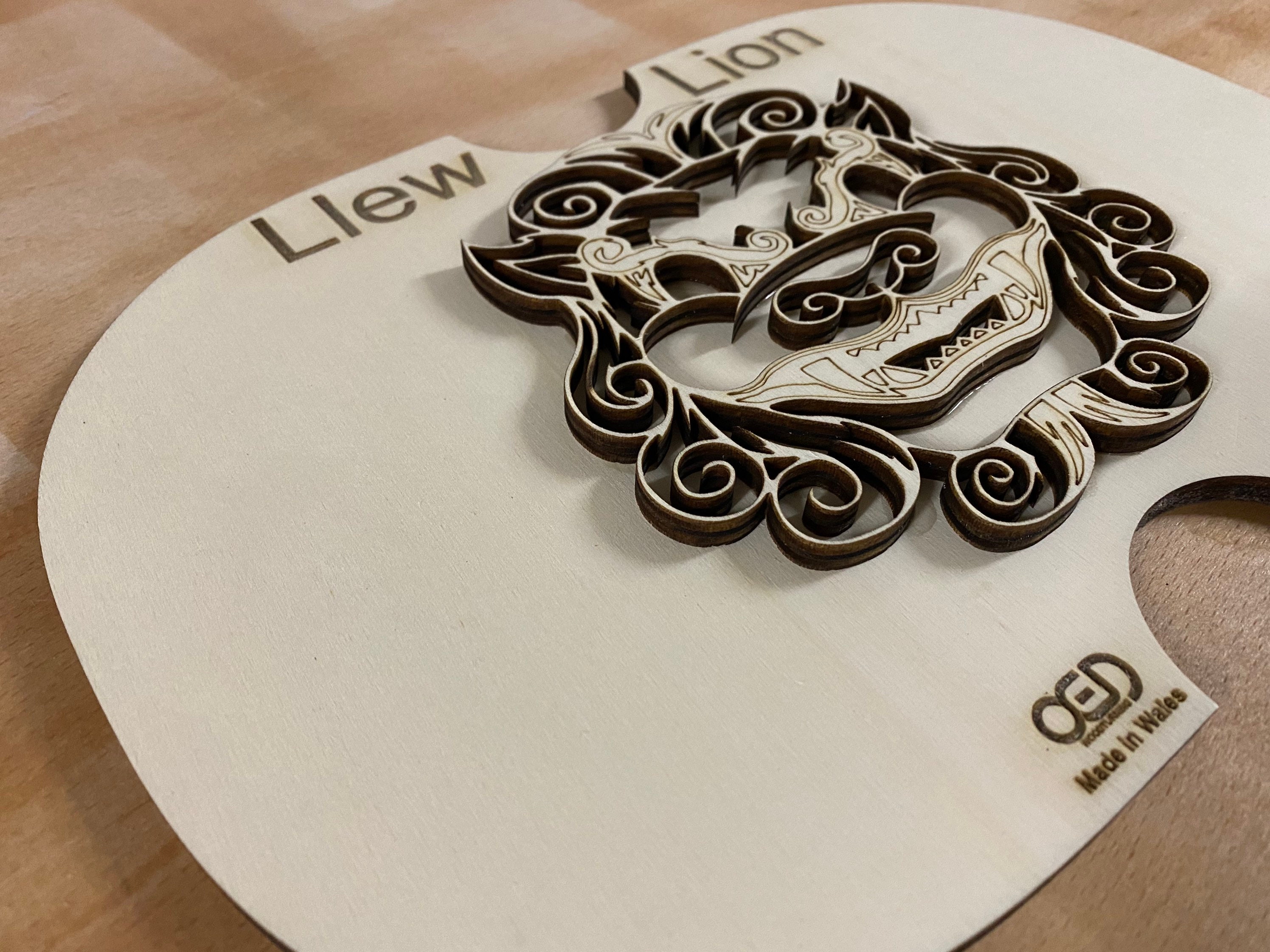 Lion Fillable Board Chinese Lion Board Welsh Cymraeg - Etsy