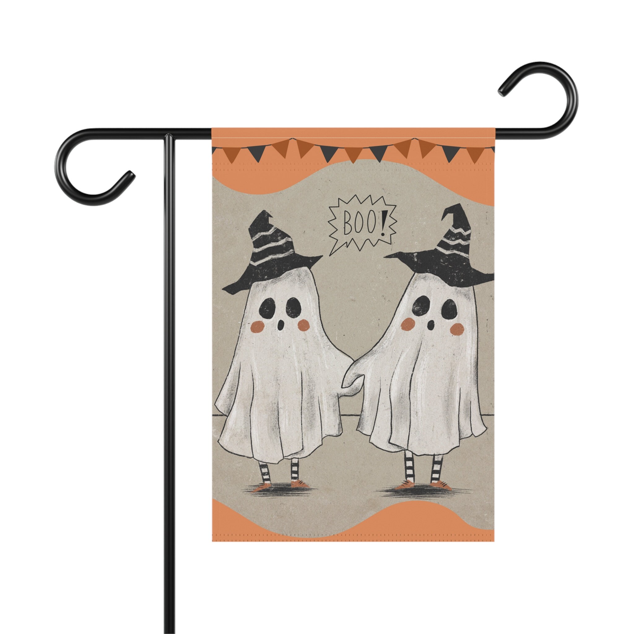 Boo Ghosts - Fall House Flags, trick or treat, fall outdoor house flag ...