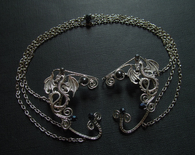 Silver Ear Cuff Dragon Gold Ear Cuff Elf Ear Cuff Elven Ears - Etsy