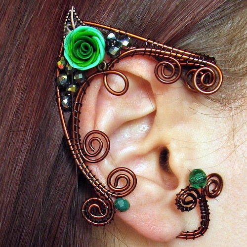 Pair of Wire Wrapped Ear Cuff Ear Cuffs Elf Earrings Ear - Etsy