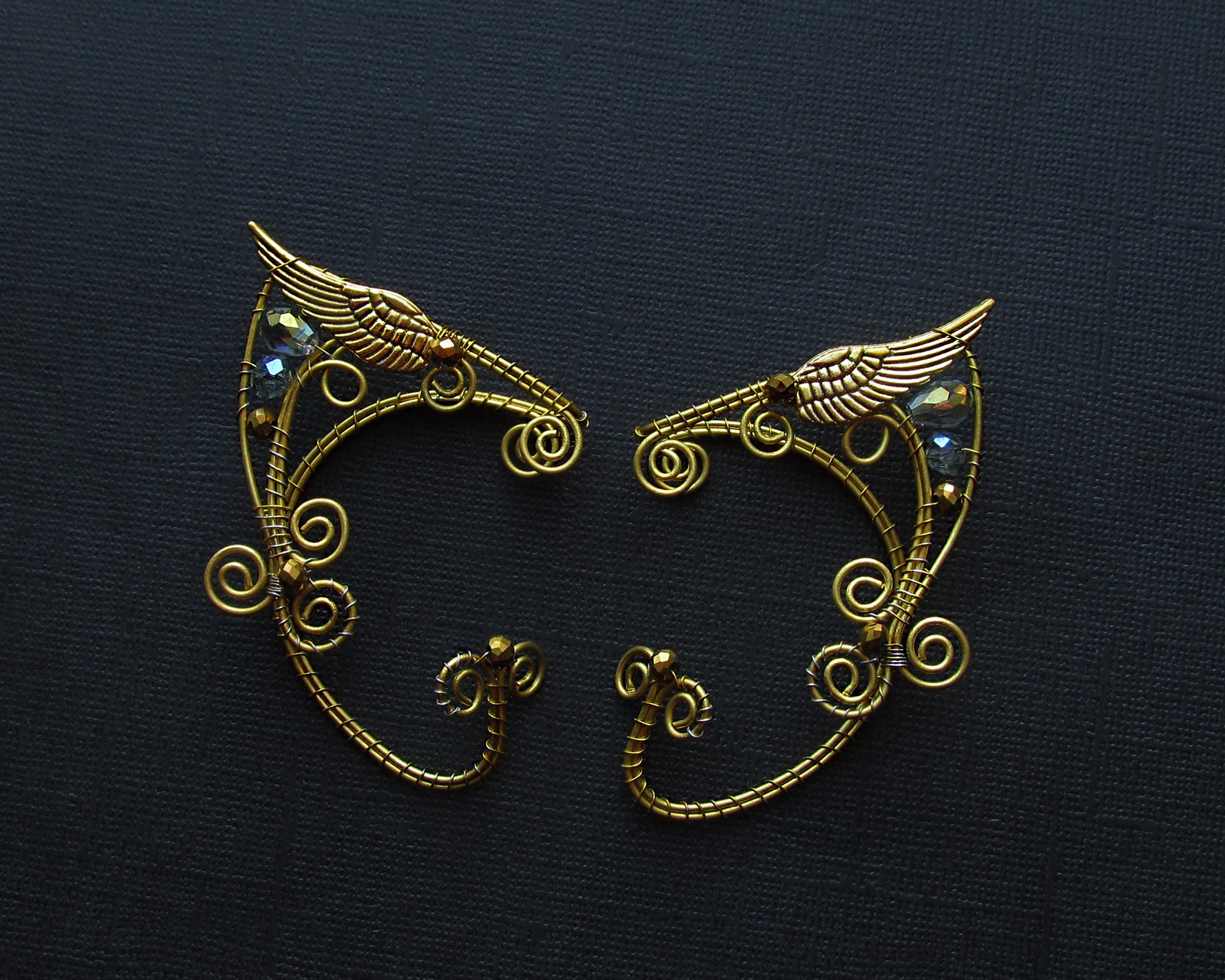 Wings Ear Cuffs Elf Ear Cuff Gold Ear Cuff Elven Ears Elf - Etsy