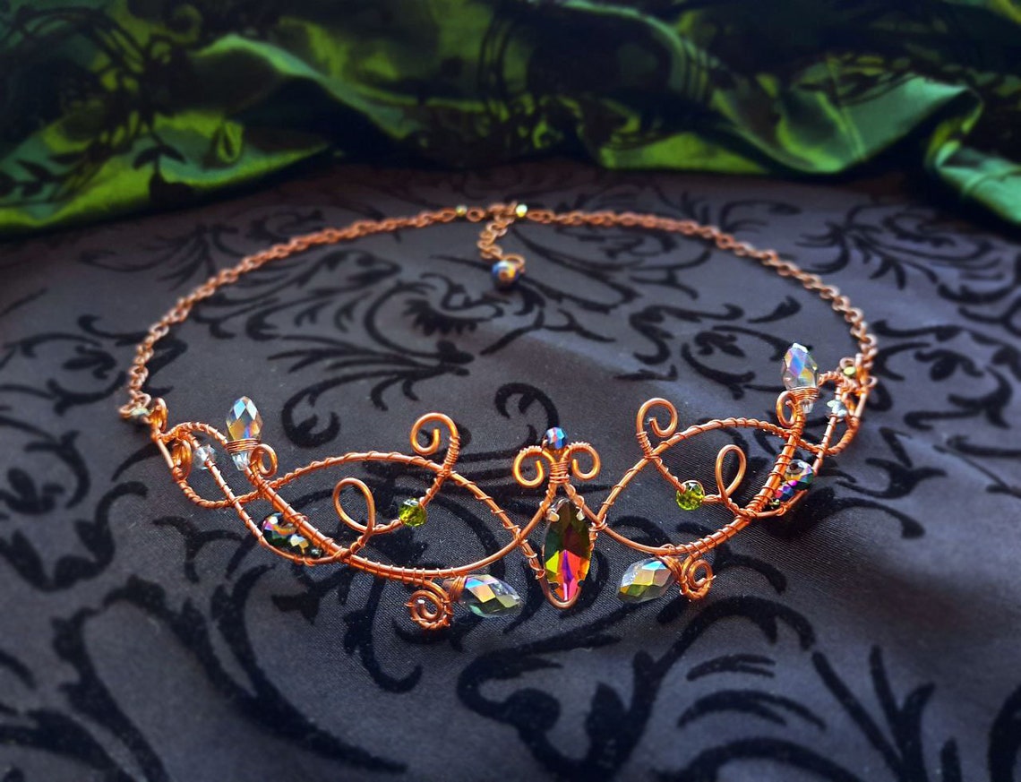Tiara Elven Tiara Diadem Elvish Tiara Rose Gold Tiara Elven Diadem ...