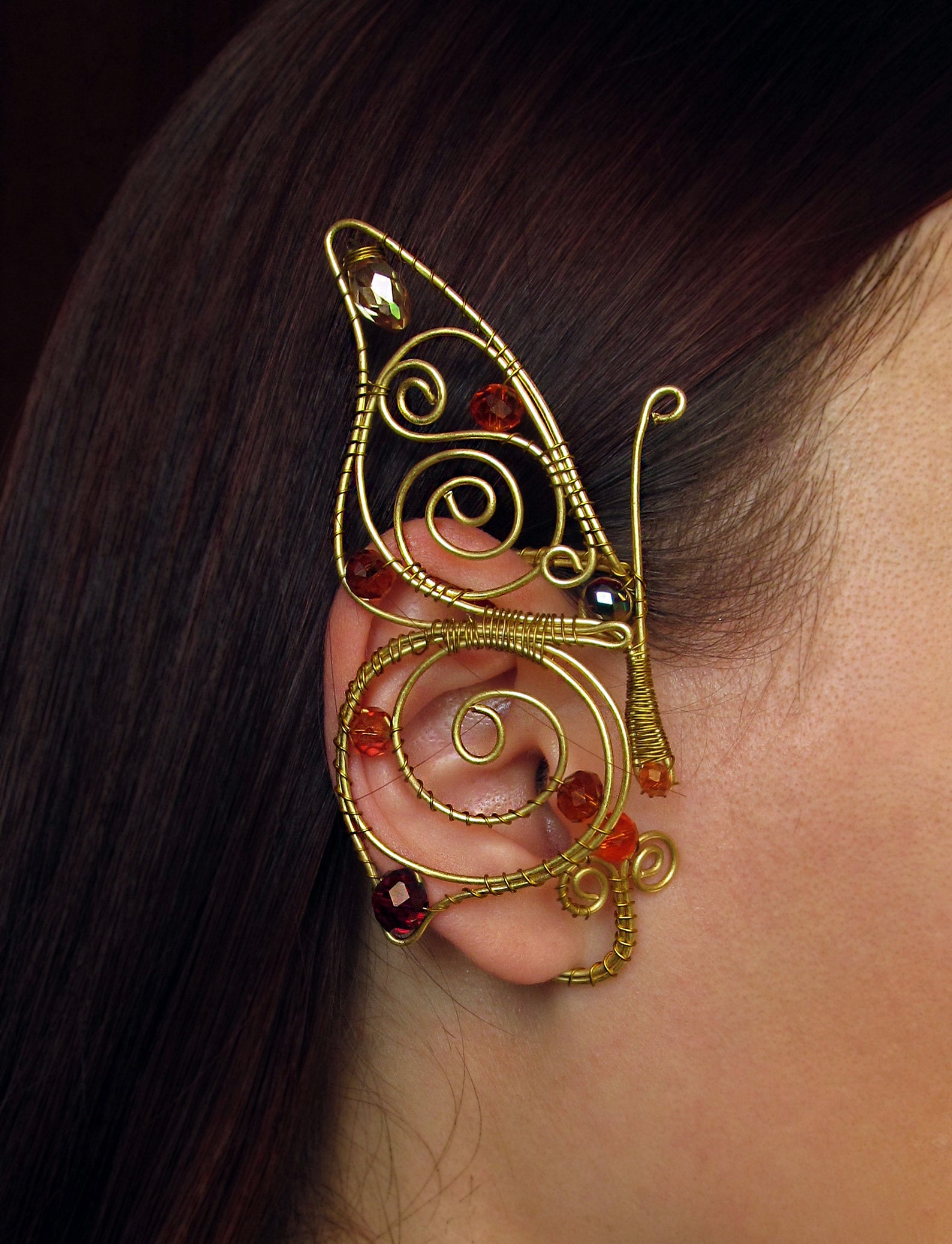 Elf Ears Butterfly Ear Cuffs Gold Ear Cuff Fairy Ears Cuff - Etsy