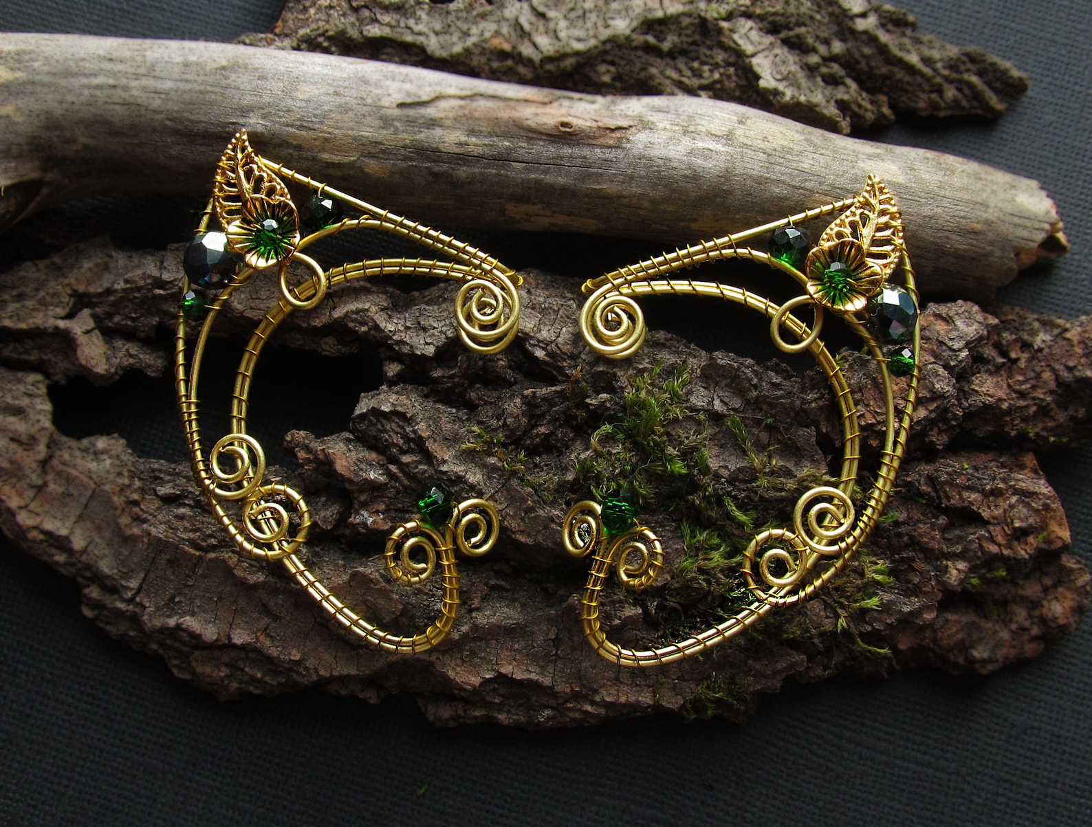 Elf Ear Cuff Green Ear Cuffs Gold Ear Cuff Red Ear Cuff Elven - Etsy