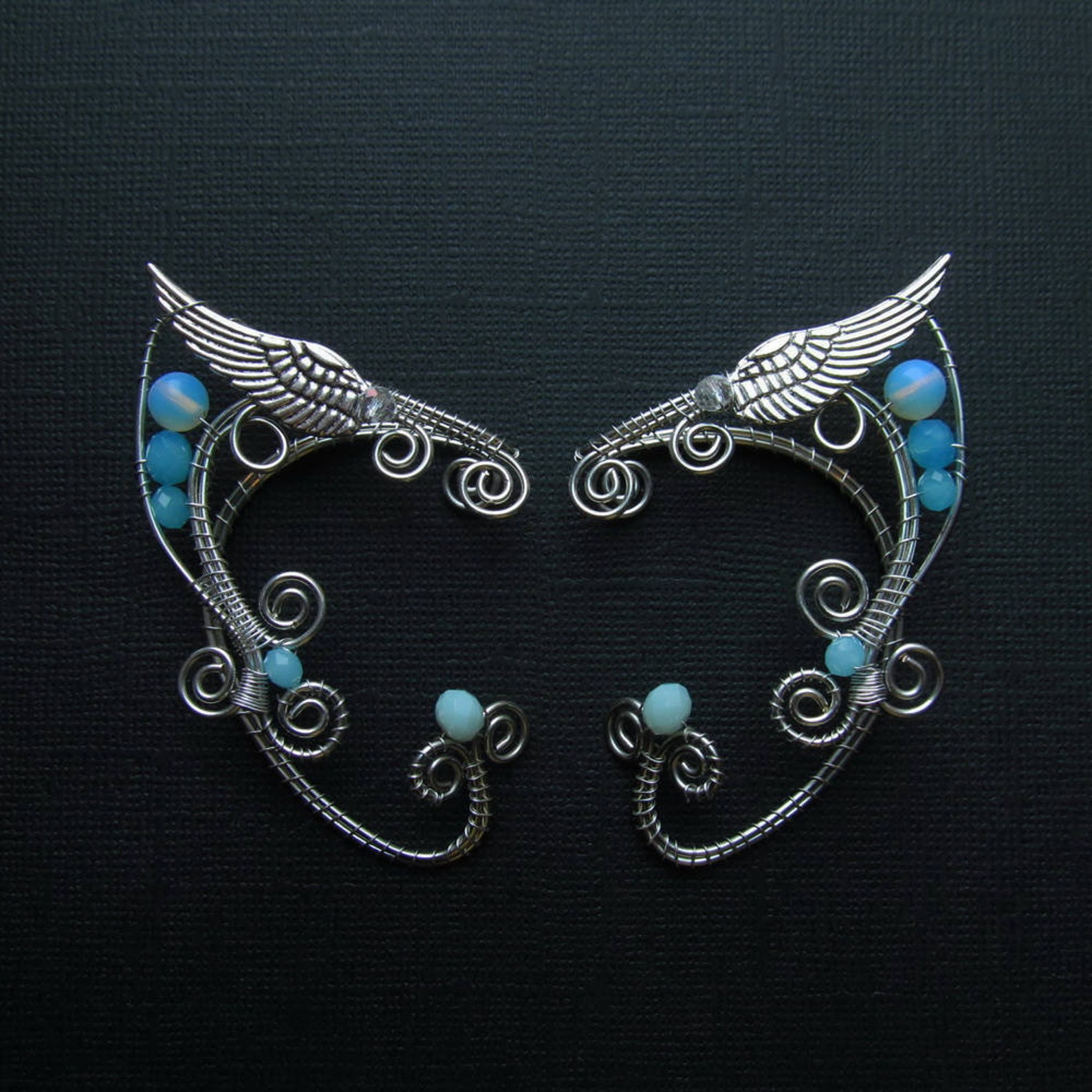 Wings Ear Cuffs Elf Ear Cuff Silver Ear Cuff Elven Ears Elf Earrings ...
