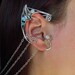 Elf Ear Cuff Chain Ear Cuff Blue Moonstone Ear Cuff Silver Ear - Etsy