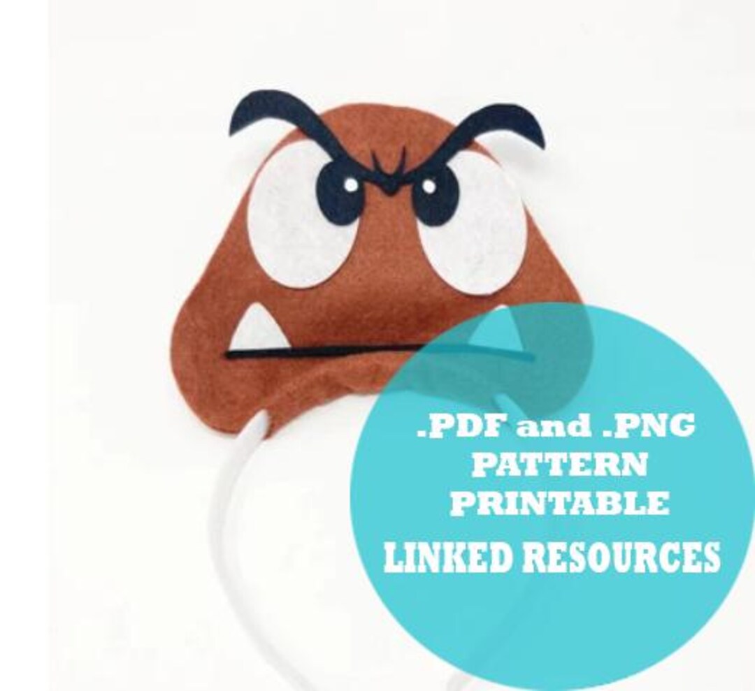 Goomba Headband Printable Pattern - Etsy