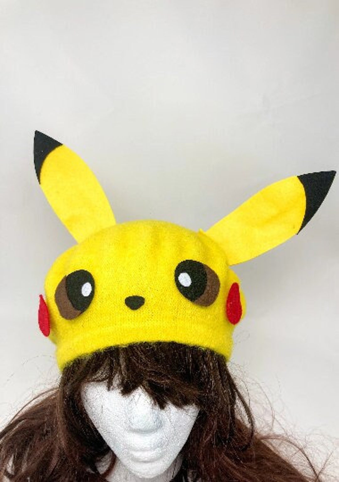 Pikachu Beret, Poke Beret, Funny Hat, Cute Hat, Yellow Beret, Character ...