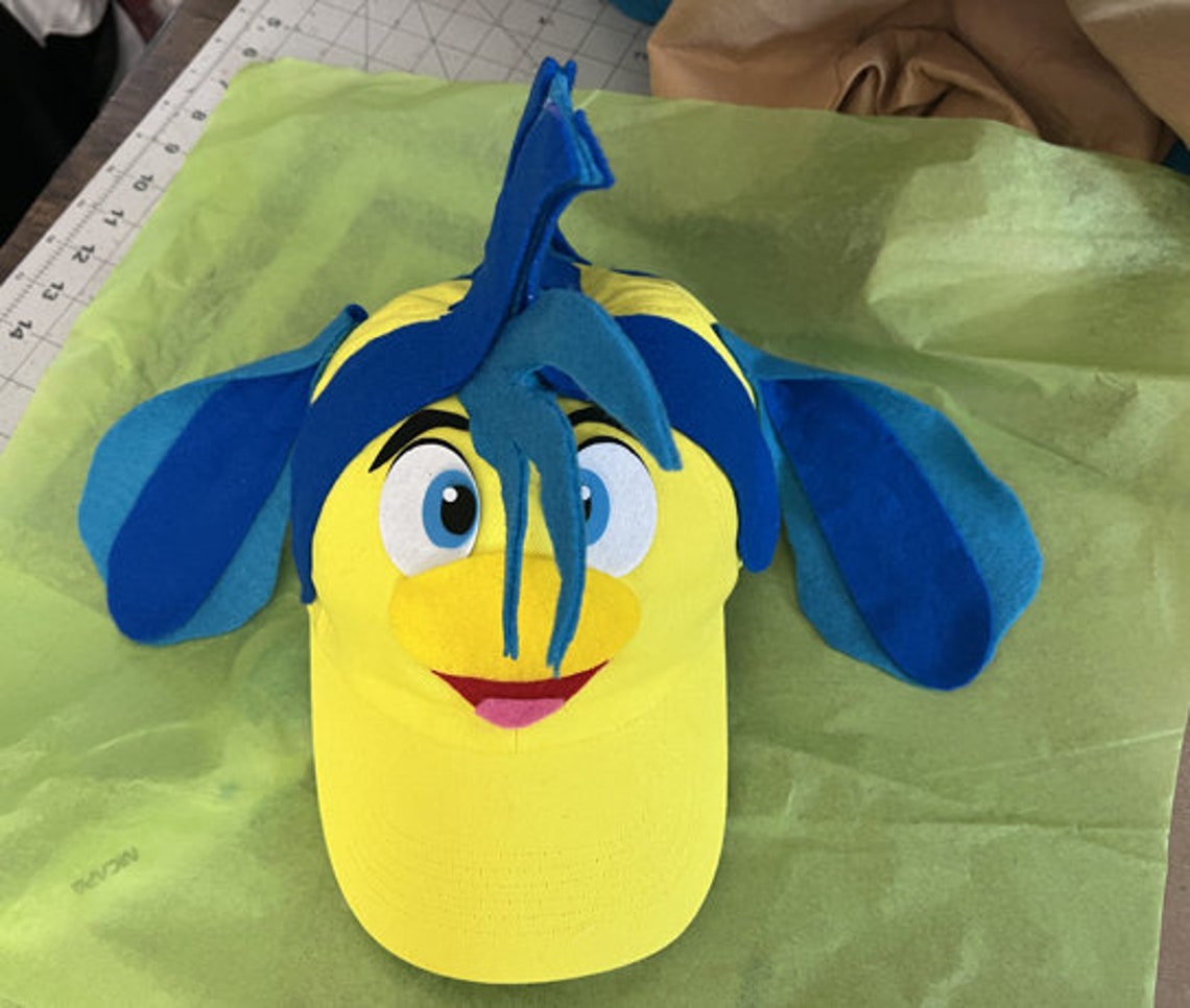 Flounder Fish Hat, Ariel Sidekick, Guppy Hat, Kids Hat, Easy Halloween ...
