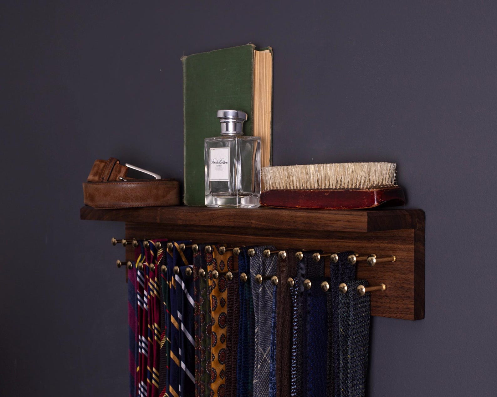 Custom Walnut Tie Rack - Etsy