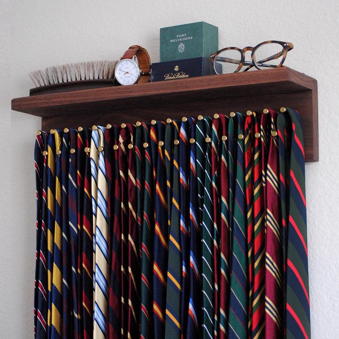Custom Walnut Tie Rack - Etsy