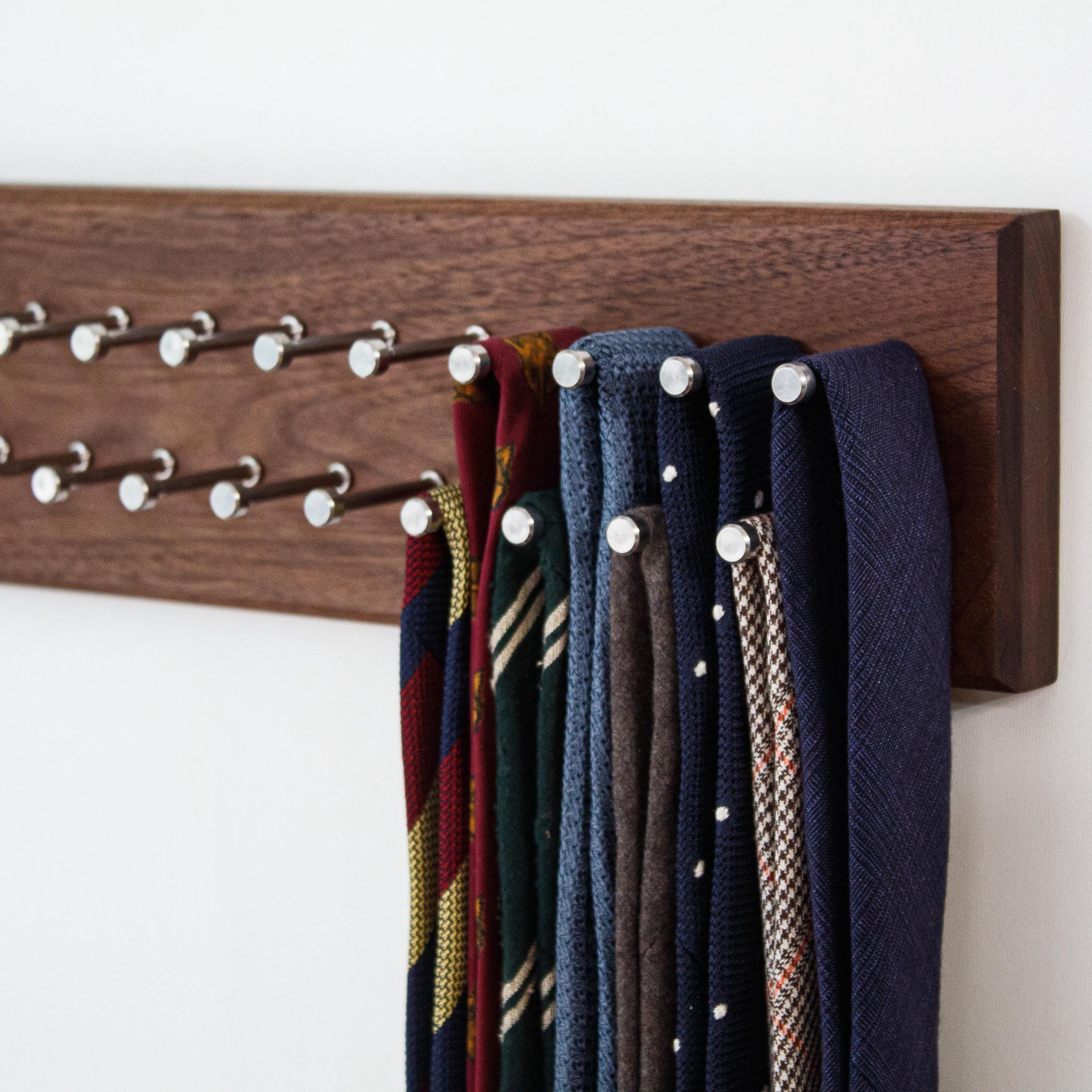Custom Walnut Tie Rack - Etsy