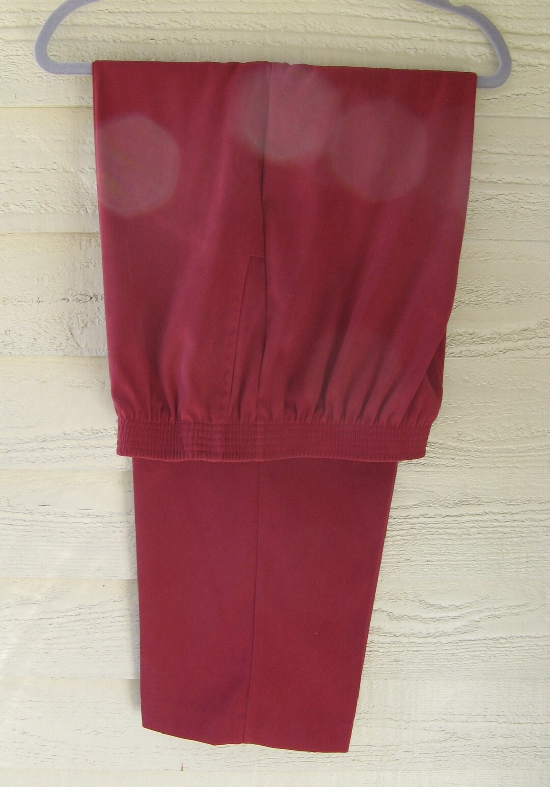 ALFRED DUNNER Pants: Raspberry Color Polyester With a Faux Suede Finish ...