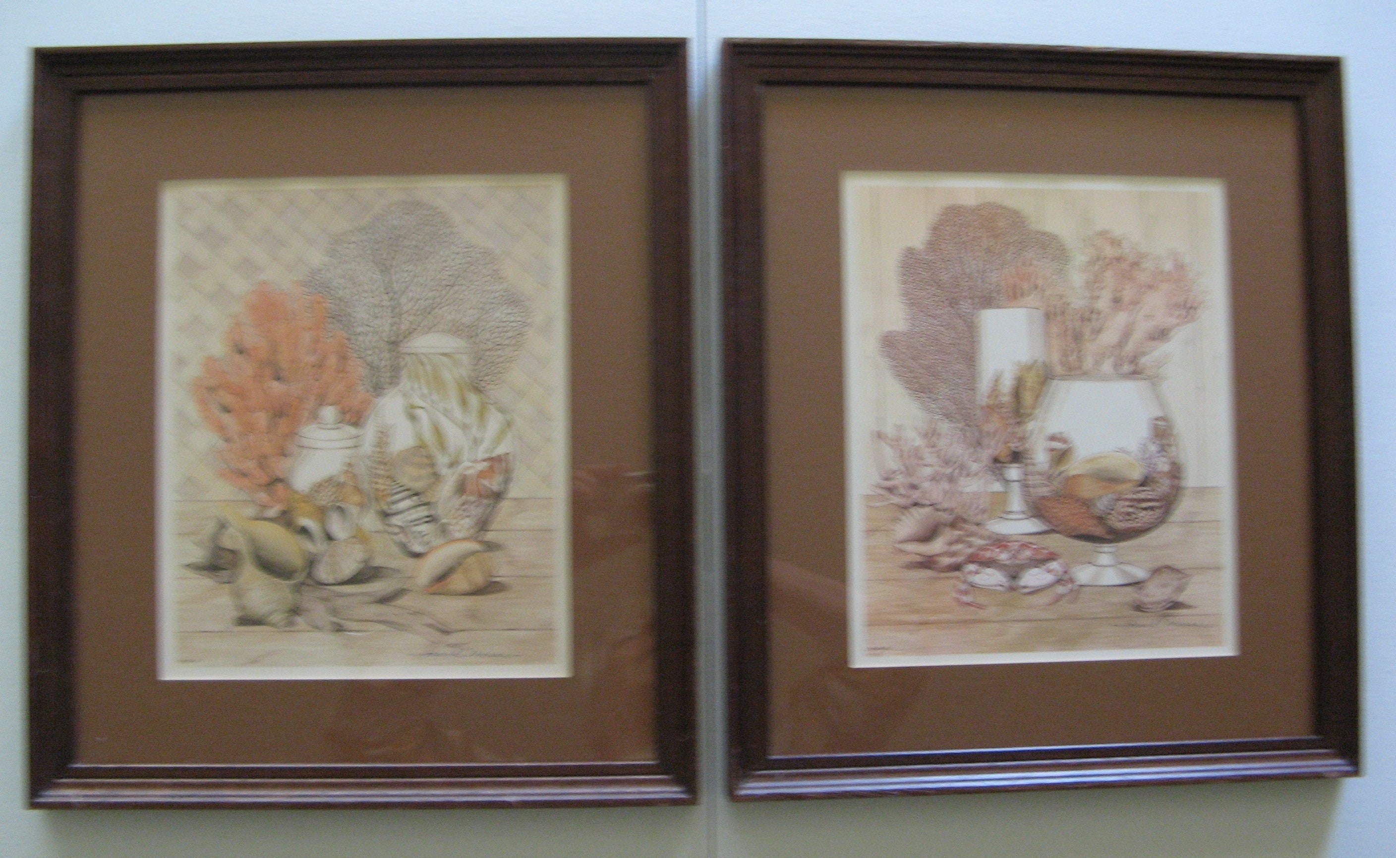 PAIR of Seaside Themed Still Life Prints by Artist Frank Massa - Etsy