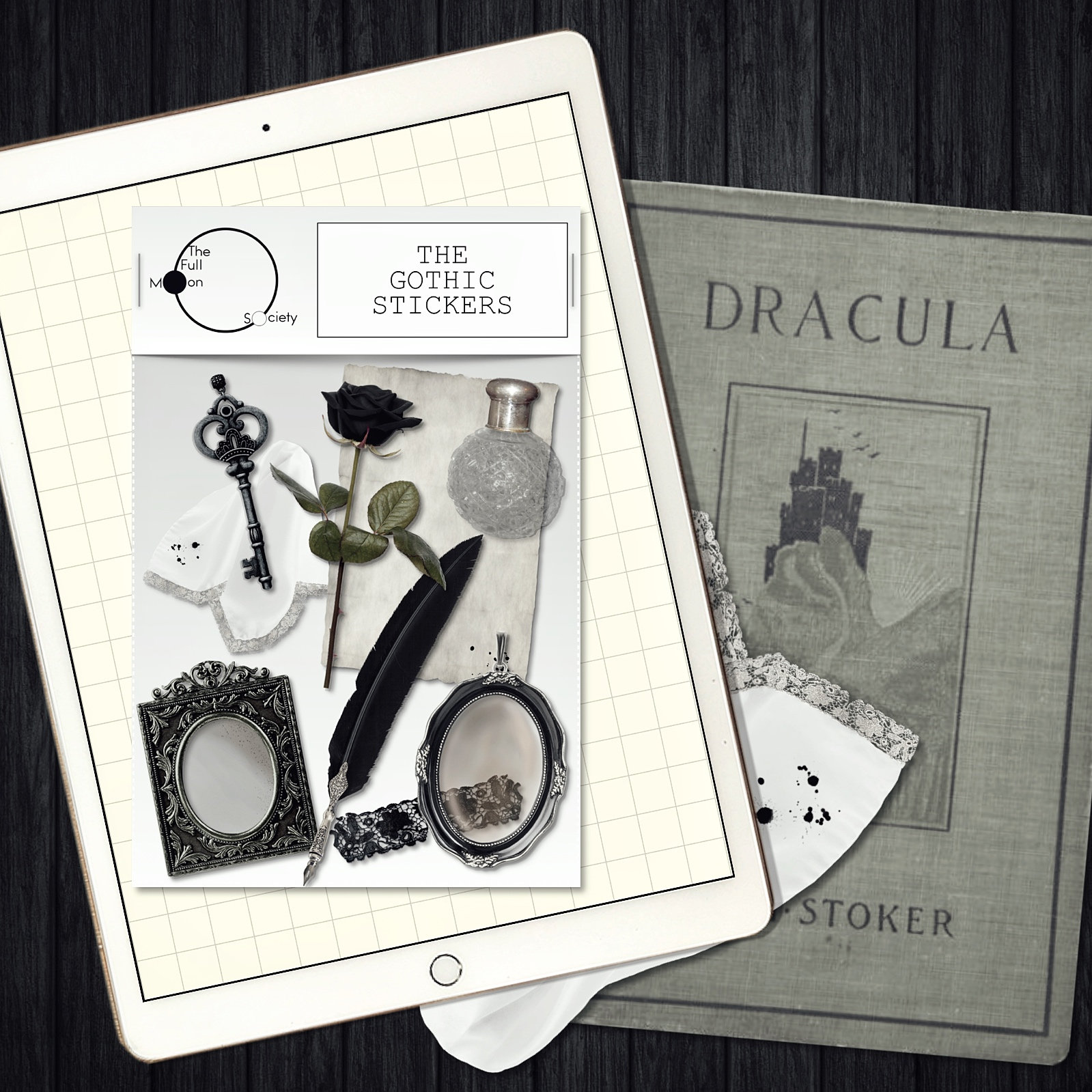 The Gothic DIGITAL Planner Stickers.9 Realistic Gothic Novel | Etsy