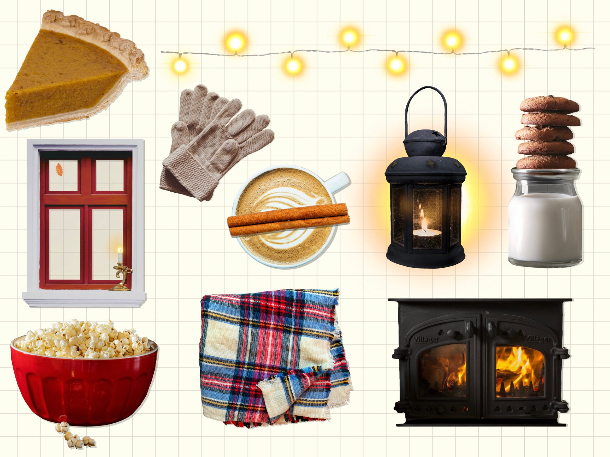 The Cosy Nights DIGITAL Planner Stickers. 10 realistic Hygge | Etsy