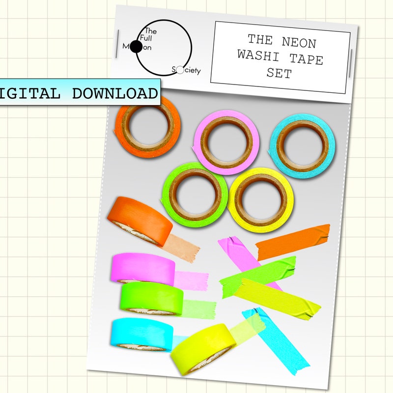 Neon Washi Tape - Etsy