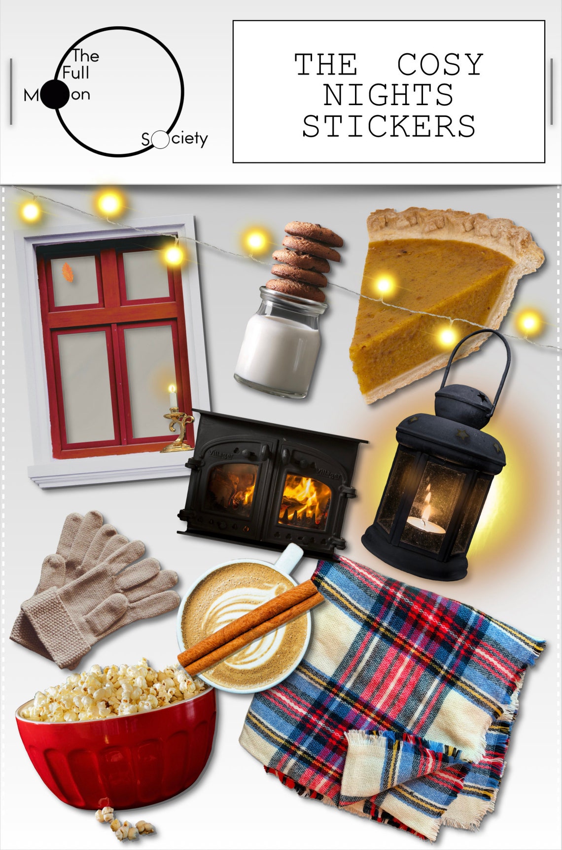 The Cosy Nights DIGITAL Planner Stickers. 10 Realistic Hygge - Etsy