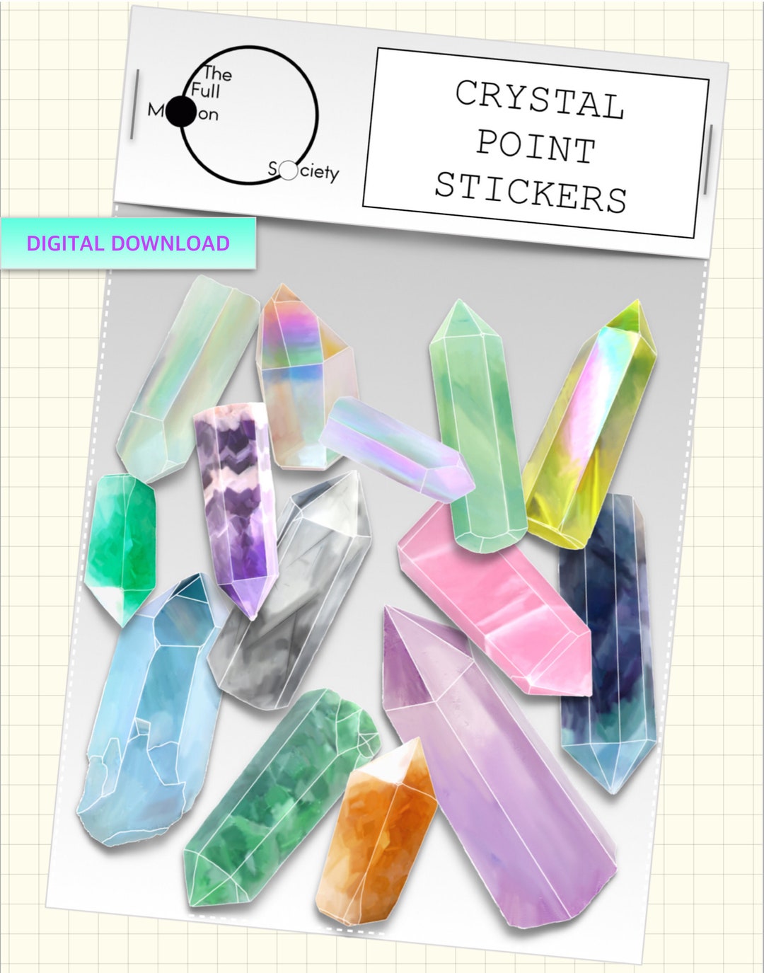 Crystal Point DIGITAL Planner Stickers. Optimised for Goodnotes. Sheet ...