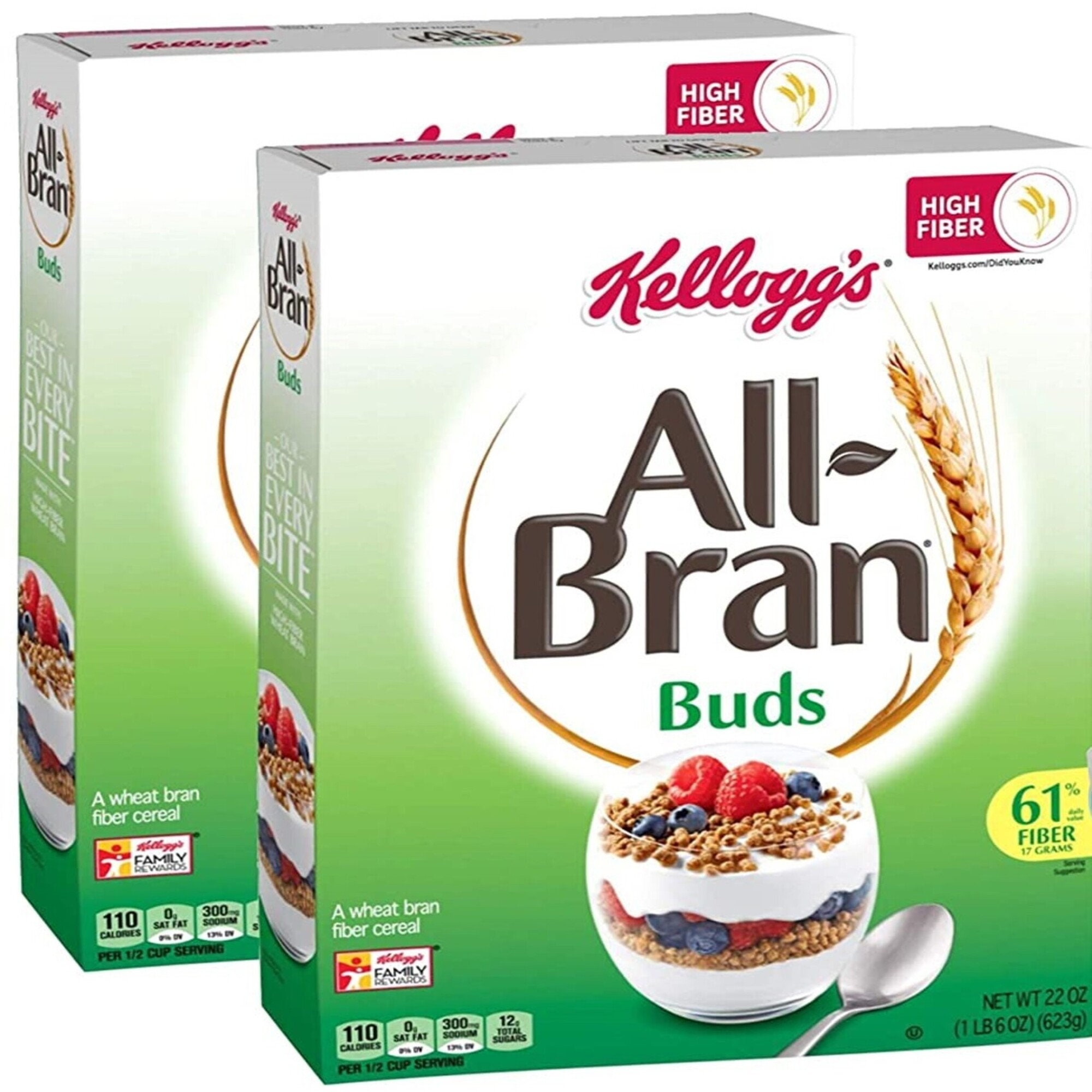 Kellogg's High-fiber Bran Buds Cereal Vast Selection | www ...