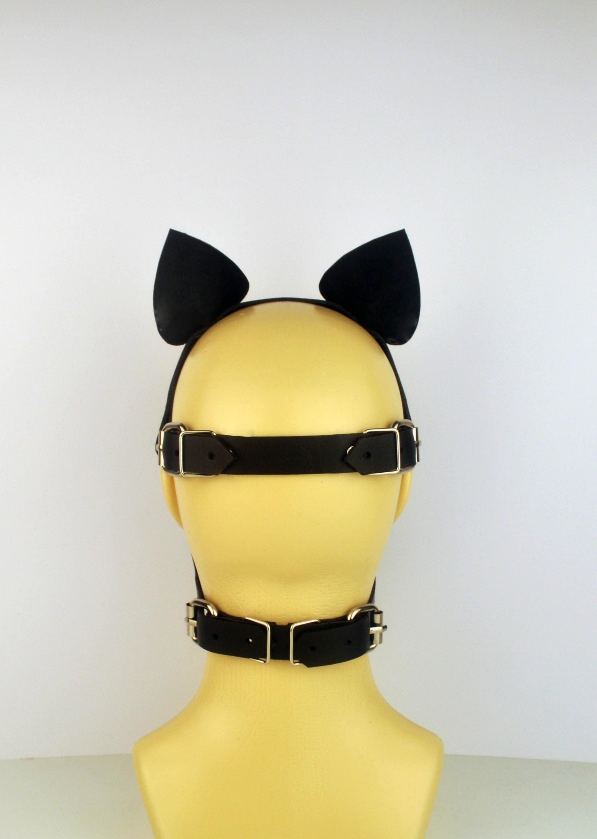 Bondage Mask Padded Head Harness Pup Play Leather Slave | Etsy