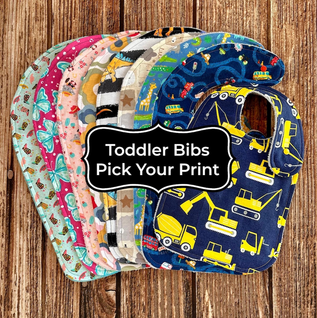 Toddler Bibs for Older Infant, Large Infant Drool Bib, Side Snap Bib ...