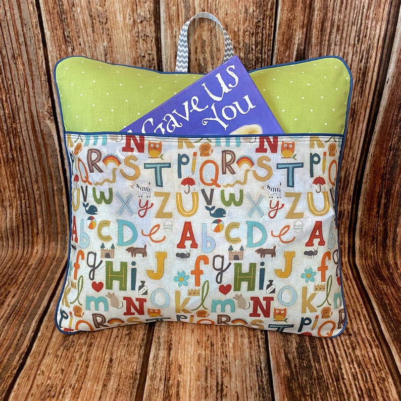 Alphabet Reading Pillow With Pocket: Nursery Book Pillow, Washable, Two ...
