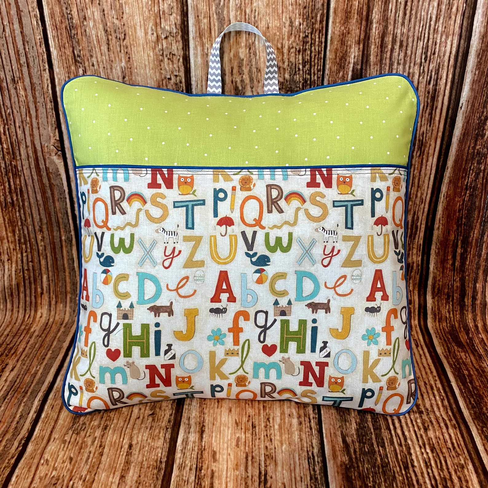 Alphabet Reading Pillow With Pocket: Nursery Book Pillow, Washable, Two ...