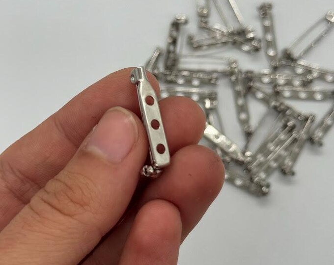 Silver Brooch Pin Back Lot - 30 Pc | Jewelry Supplies DIY Craft ...