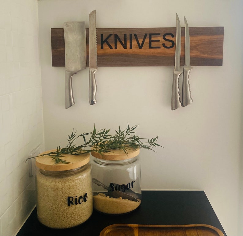 Custom Handmade Spotted Gum Magnetic Bar for Knives Tools, Knife Rack ...