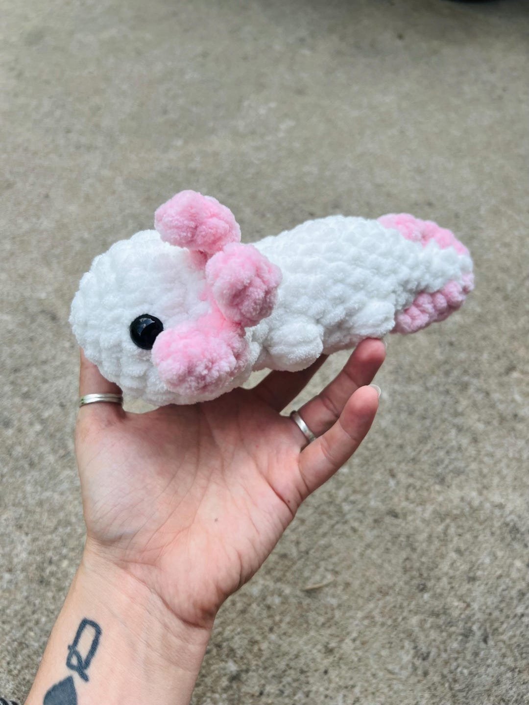 Pink and White Axolotl Plushie L Axolotl Stuffy L Kawaii Axolot Plush L ...