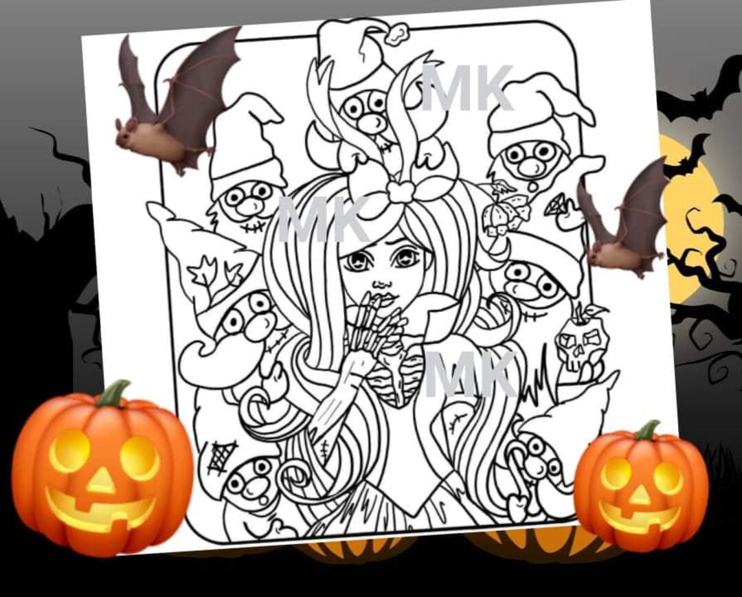 Zombie Snow Coloring Page. Printable. Colour Your Frights - Etsy