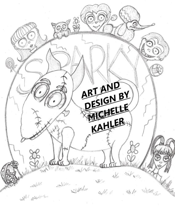 Sparky Inspired Coloring Page. Printable. Frankenweenie - Etsy