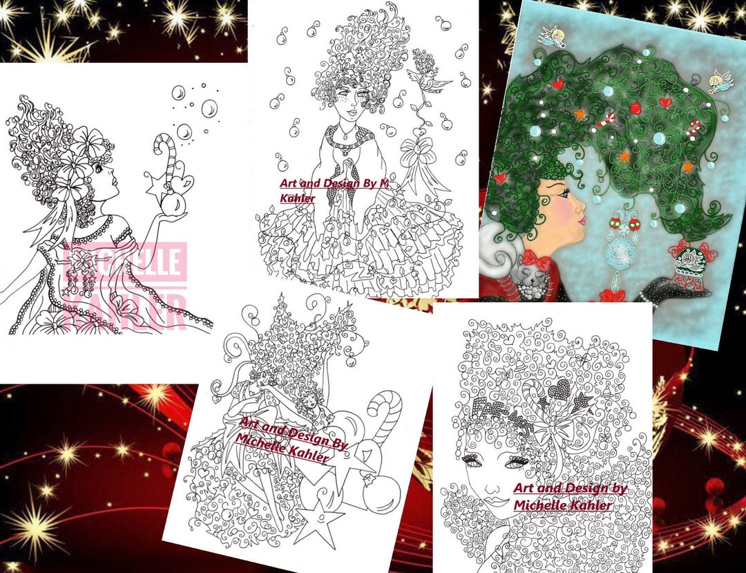 Winter Delights Christmas Bundle. Printable. Coloring Pages. - Etsy