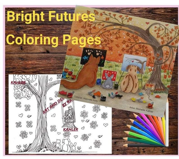 2 Printable Coloring Pages of Bright Futures and | Etsy