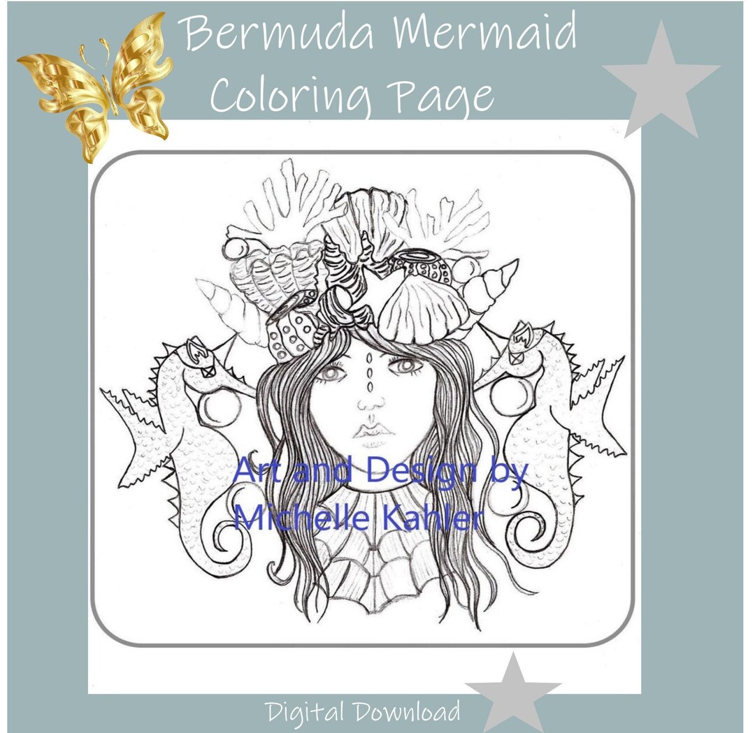 Mermay Madness 2020 Coloring Event Page. Printable. bermuda. Mermaid ...