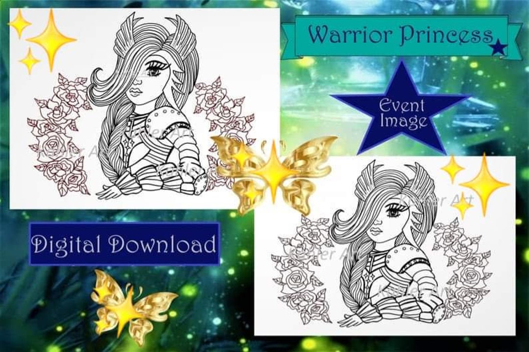 Warrior Princess Coloring Pages. Printable. Rose Coloring. Knight ...