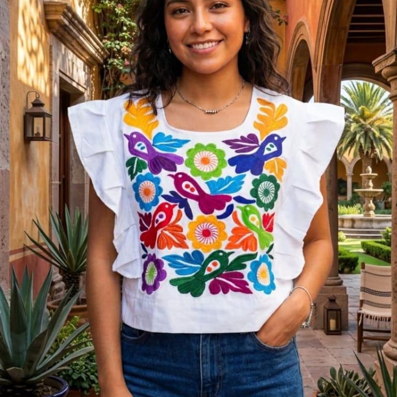 Blusa Bordada Mexicana Etsy México